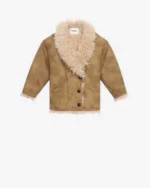 MARANT ETOILE Clea Shearling Coat - Taupe