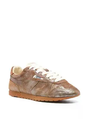 AUTRY Metallic Suede Low Top Sneakers
