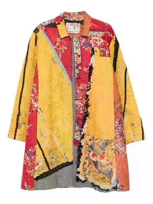 By Walid Silk Coat - Yellow