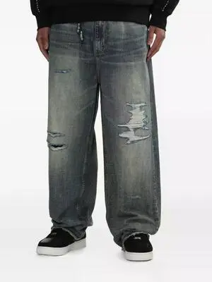 A BATHING APE Distressed Loose-fit Jeans
