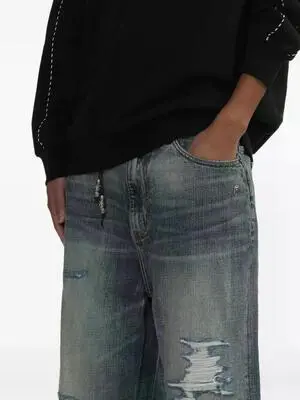 A BATHING APE Distressed Loose-fit Jeans