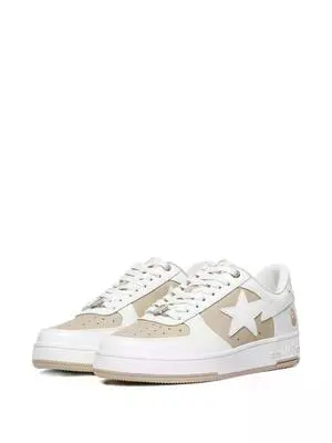 A BATHING APE Star-patch Leather Sneakers