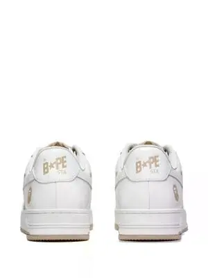 A BATHING APE Star-patch Leather Sneakers