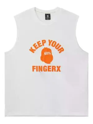 FINGERCROXX Graphic Print Vest - White
