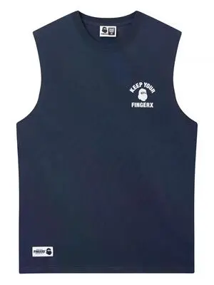 FINGERCROXX Graphic-print Sleeveless Vest - Blue