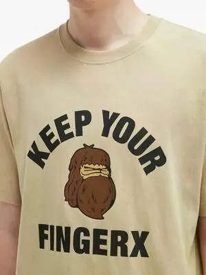 FINGERCROXX Graphic-print T-shirt - Neutrals