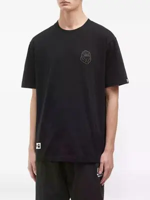 FINGERCROXX Embroidered-logo T-shirt - Black