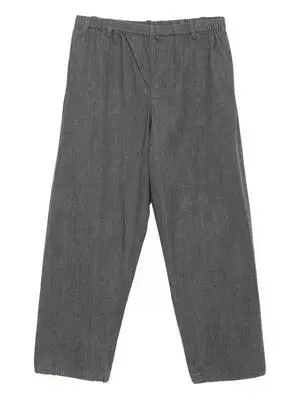 CROQUIS Wide-leg Drawstring Jeans - Grey