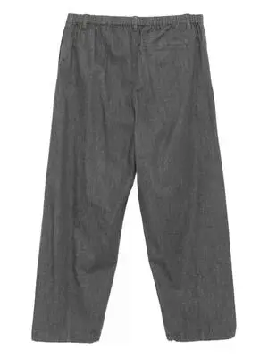 CROQUIS Wide-leg Drawstring Jeans - Grey