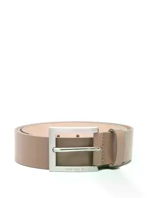 Karl Lagerfeld Square-buckle Leather Belt - Neutrals