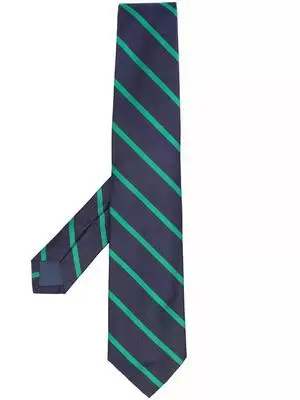 Polo Ralph Lauren Diagonal Stripe Silk Neck Tie - Blue