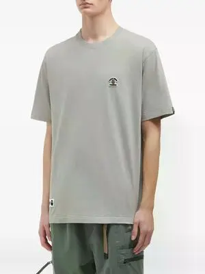 FINGERCROXX Embroidered-logo T-shirt - Grey