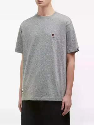 FINGERCROXX Embroidered-logo T-shirt - Grey