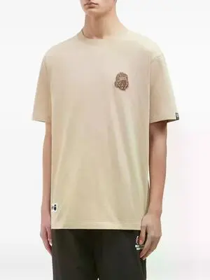 FINGERCROXX Embroidered-patch T-shirt - Neutrals