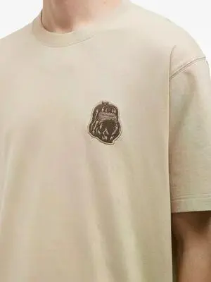 FINGERCROXX Embroidered-patch T-shirt - Neutrals