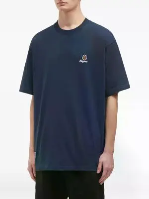 FINGERCROXX Embroidered-logo T-shirt - Blue