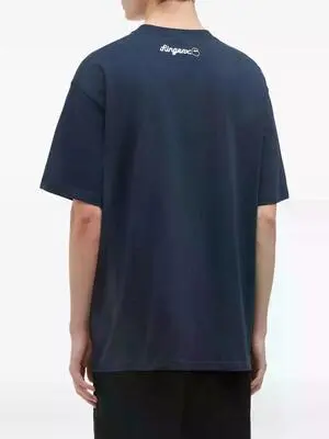 FINGERCROXX Embroidered-logo T-shirt - Blue
