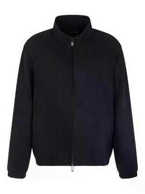 Emporio Armani Waffle-textured Zip-up Sweatshirt