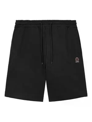 FINGERCROXX Logo-embroidered Drawstring Shorts - Black