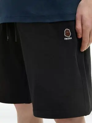 FINGERCROXX Logo-embroidered Drawstring Shorts - Black