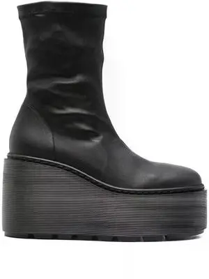 VIC MATIE Platform Ankle Boots - Black
