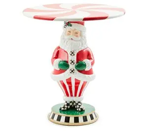 MACKENZIE-CHILDS Holly Jolly Santa Pedestal - One-color