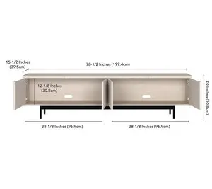 HUDSON&CANAL Whitman Rectangular Tv Stand For T V's Up To 85