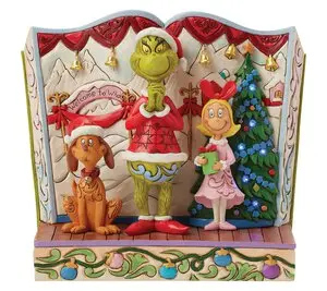 JIM SHORE Grinch With Max And Cindy Christmas F Igurine 6.3in H - One-color