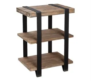 ALATERRE FURNITURE Modesto Rustic Natural Solid Wood End Table - One-color