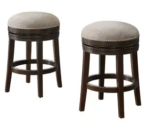 ALATERRE FURNITURE Clara Set Of 2 Swivel Counte R Height Stools - One-color