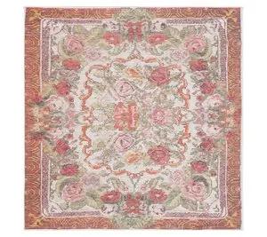 SAFAVIEH Rosevine Washable 6'-7' X 6'-7' Square Rug - One-color