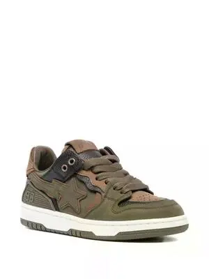 A BATHING APE Star-patch Lace-up Trainer