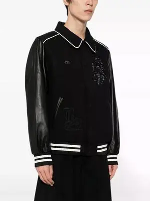 A BATHING APE Logo-varsity Jacket