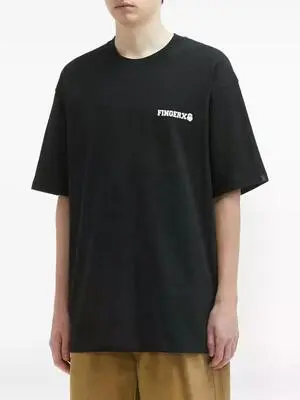 FINGERCROXX Graphic-print Cotton T-shirt - Black