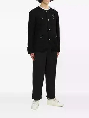 A BATHING APE Back-detail Buttoned Shirt Jacket - Bkx Black