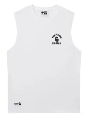 FINGERCROXX Graphic-print Sleeveless Vest - White