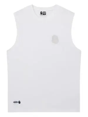 FINGERCROXX Embroidered Sleeveless Vest - White
