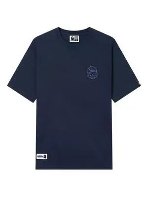 FINGERCROXX Embroidered-detail T-shirt - Blue