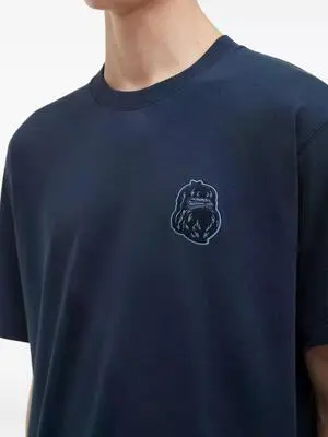 FINGERCROXX Embroidered-detail T-shirt - Blue