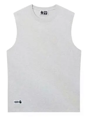 FINGERCROXX Embroidered-logo Cotton Vest - Grey