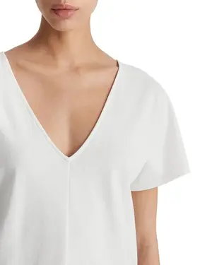 Vince V Neck Flutter Sleeve Tee