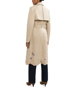 PHASE EIGHT Elm Cutwork Trench Coat