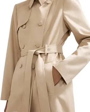 PHASE EIGHT Elm Cutwork Trench Coat