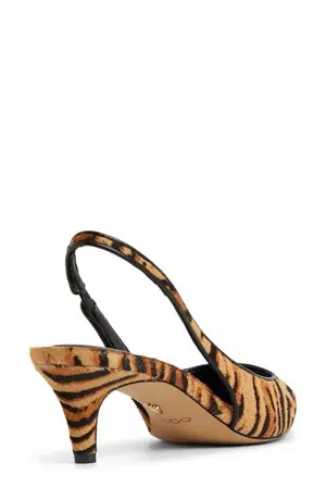 Aldo Leanah Calf Hair Pointed Toe Slingback Pumps