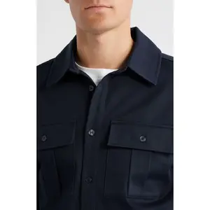 KROST Pleated Pocket Button-up Shirt - Dark Navy