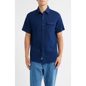 SCHOTT Cotton Button-up Work Shirt - Basketweave