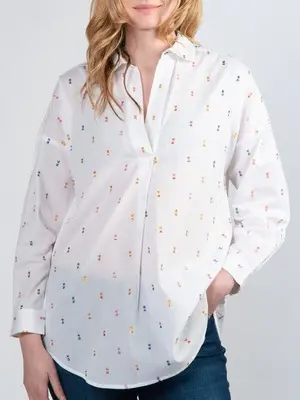 CAPE COVE Spot Relaxed Blouse