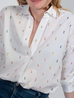 CAPE COVE Spot Relaxed Blouse