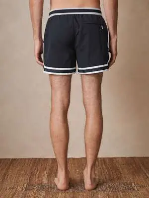 REISS Baller Stripe-trim Swim Shorts