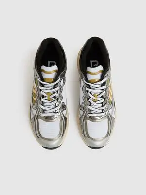REISS Volt Overlay Running Trainers - Gunmetal/black